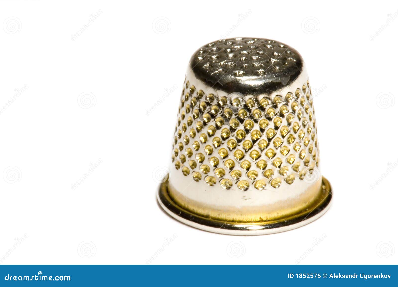 Thimble stock photo. Image of maker, silver, thread, clothing - 1852576