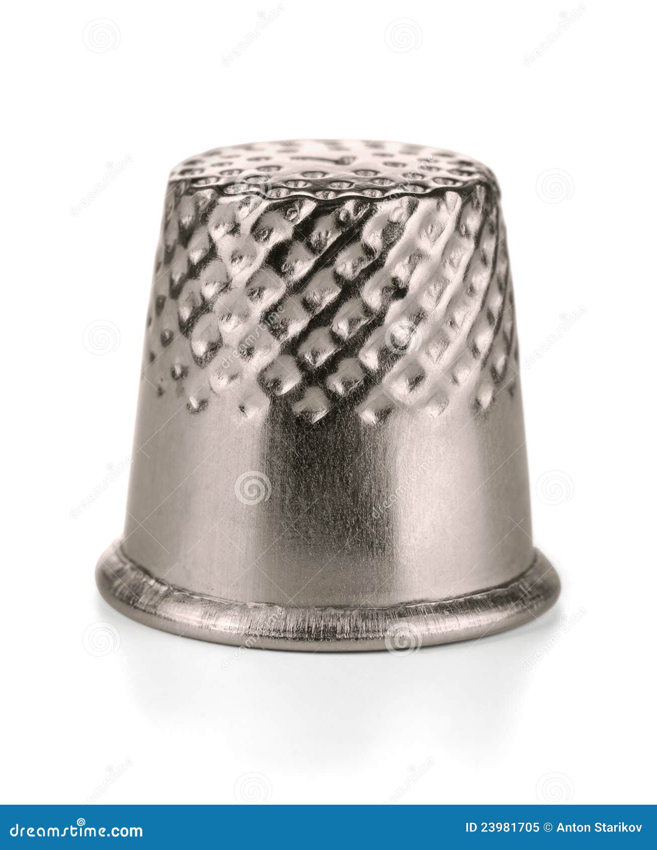 Thimble stock image. Image of close, equipment, silver - 23981705