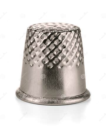 Thimble stock image. Image of close, equipment, silver - 23981705