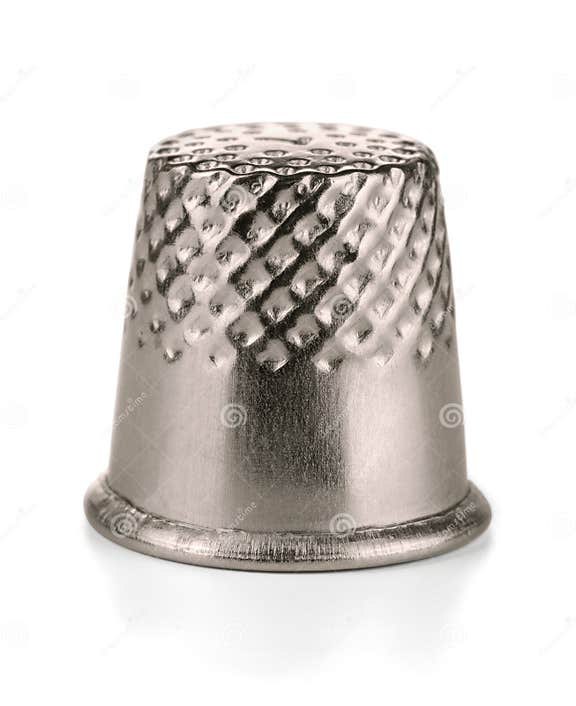 Thimble stock image. Image of close, equipment, silver - 23981705