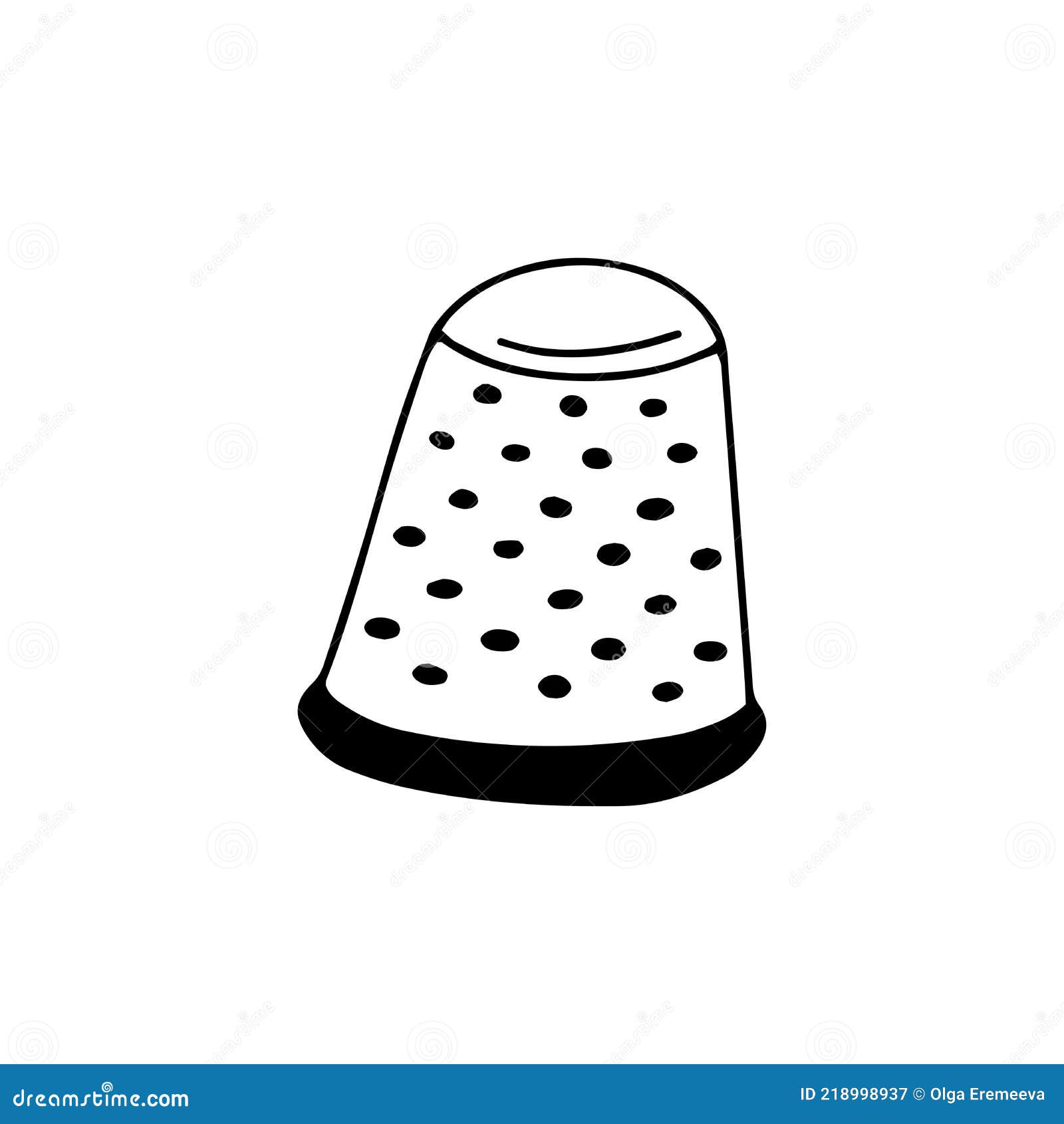 Thimble Black Icon. Tailor Tool. Sewing Symbol Vector Illustration ...