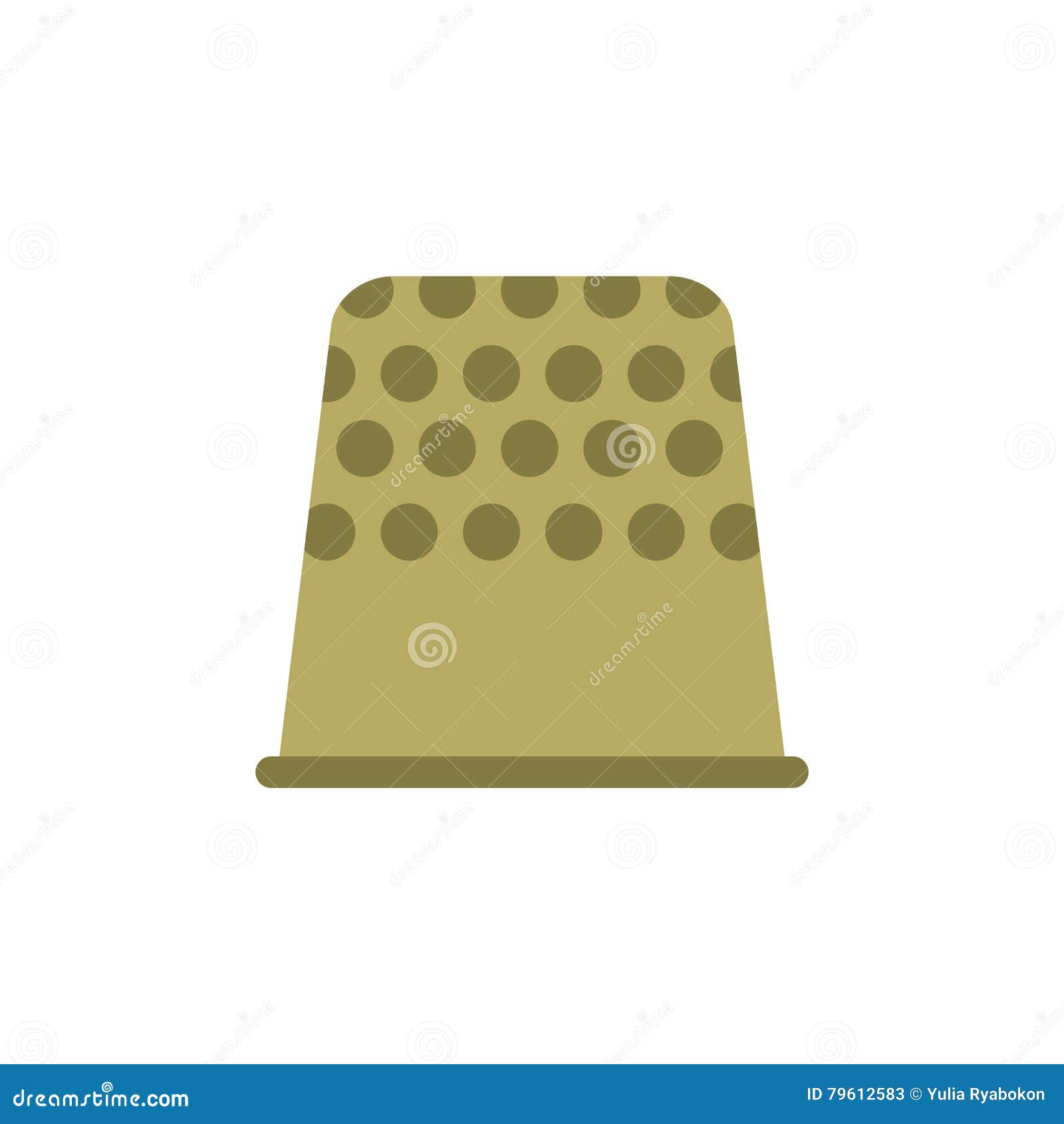 Thimble Flat Icon Cartoon Vector | CartoonDealer.com #79758635