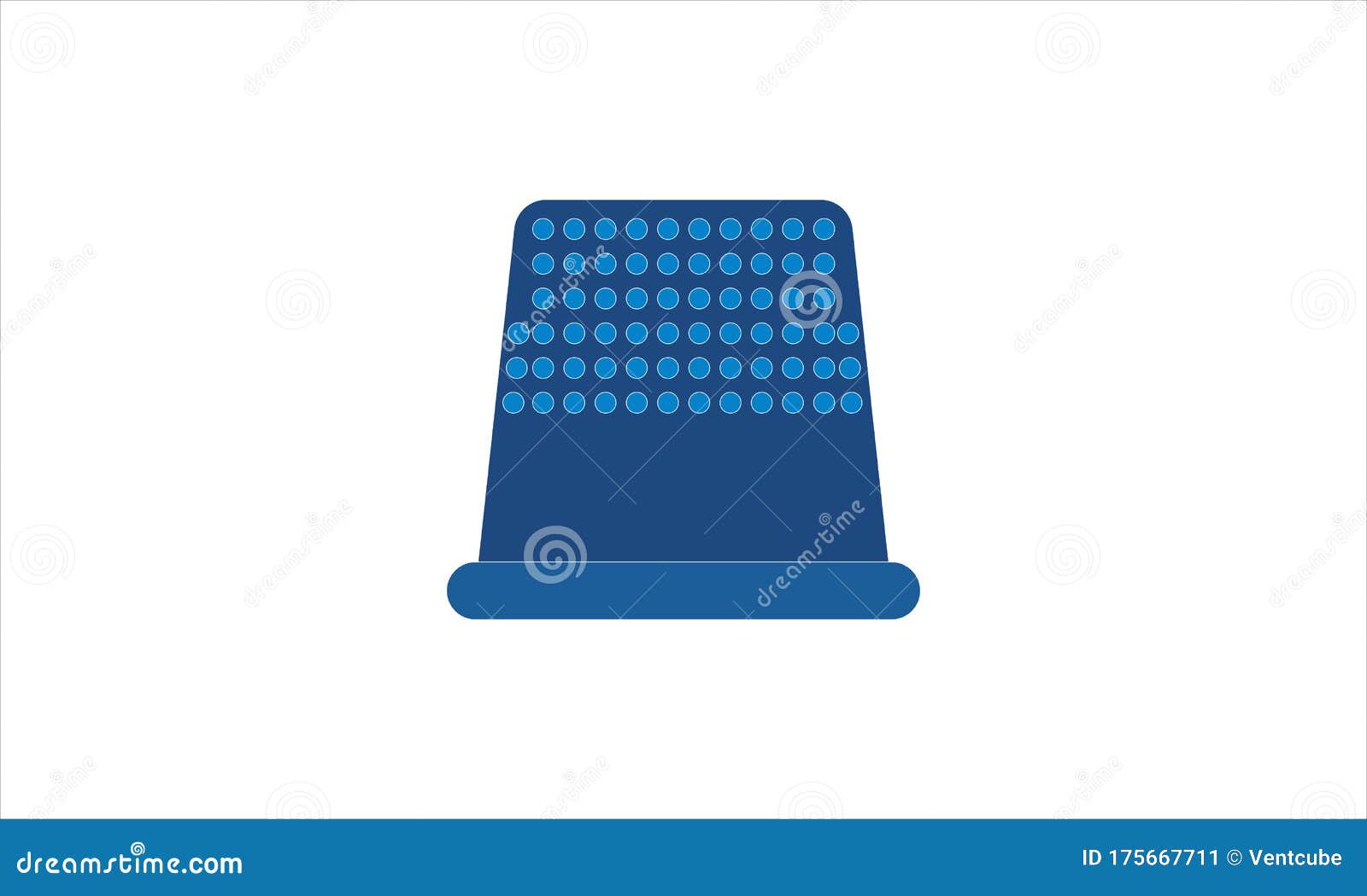 Thimble Icon Simple Style Vector Image Stock Vector - Illustration of ...