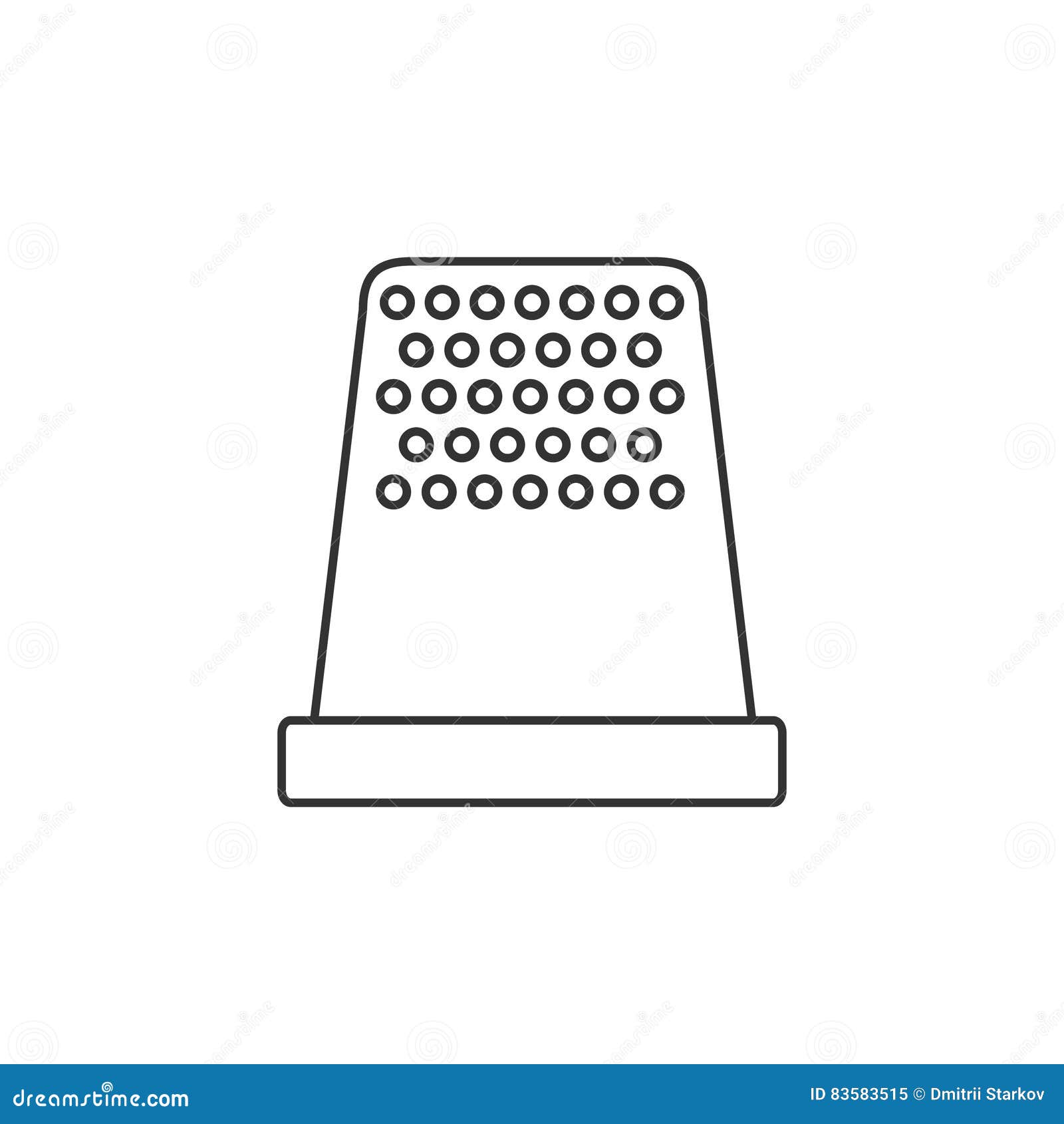 Thimble Icon Or Logo Line Art Style Stock Illustration Illustration