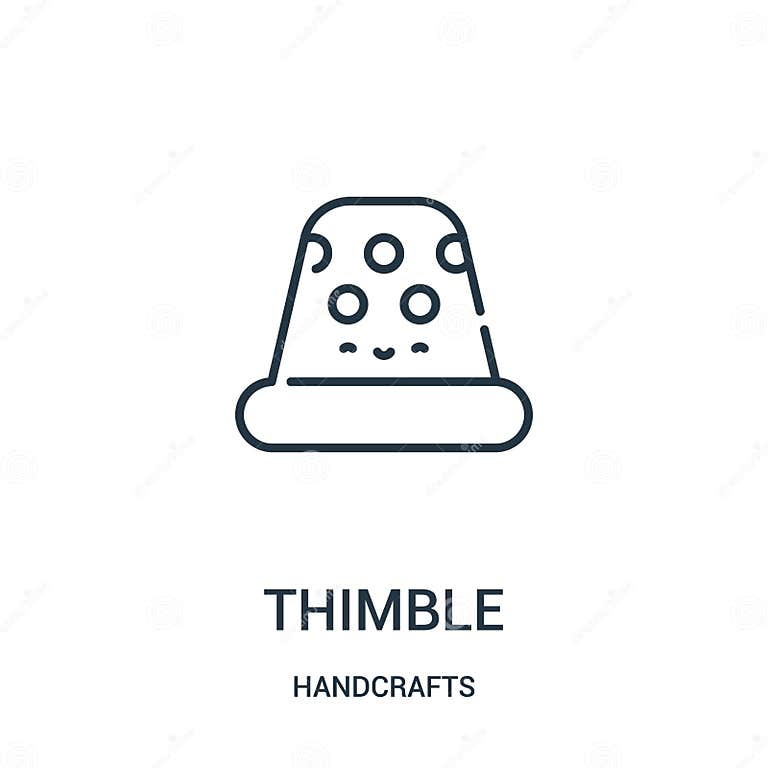 Thimble Icon Vector from Handcrafts Collection. Thin Line Thimble ...