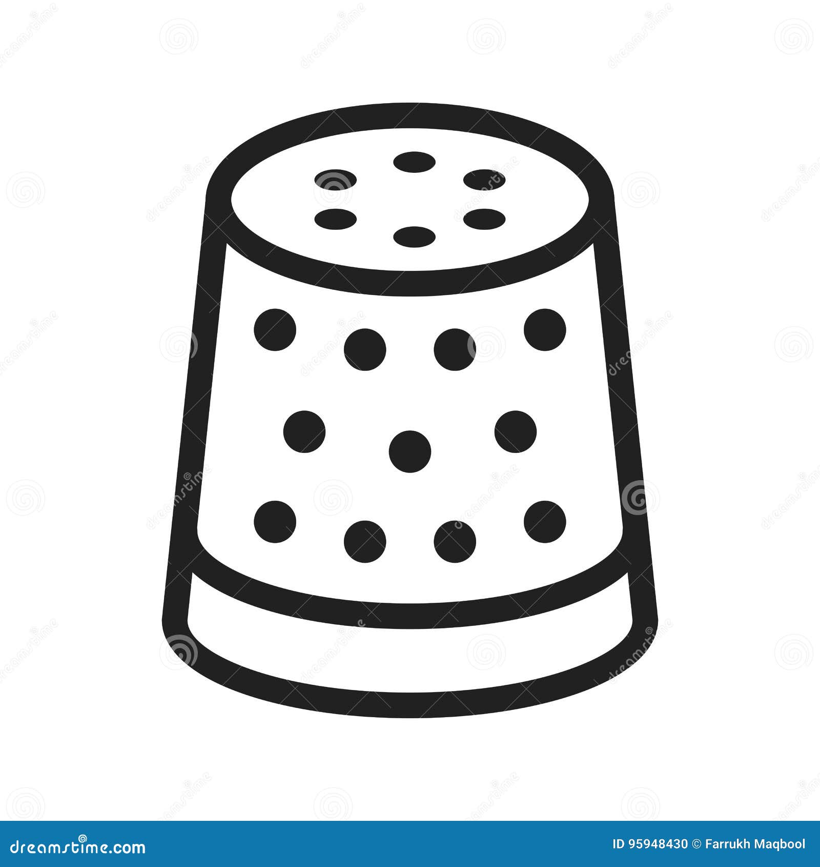 Thimble stock vector. Illustration of sewing, design - 95948430