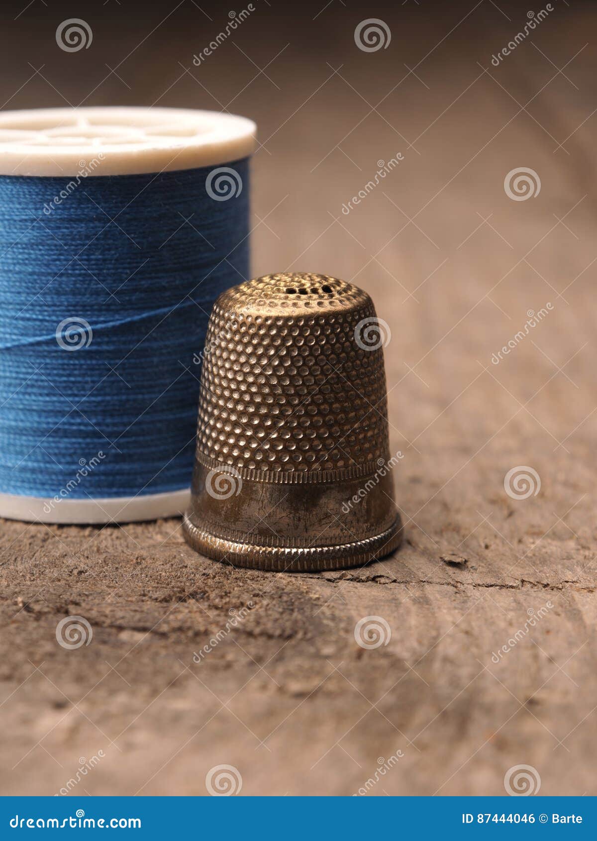 Thimble and yarn stock photo. Image of vintage, hobby - 87444046
