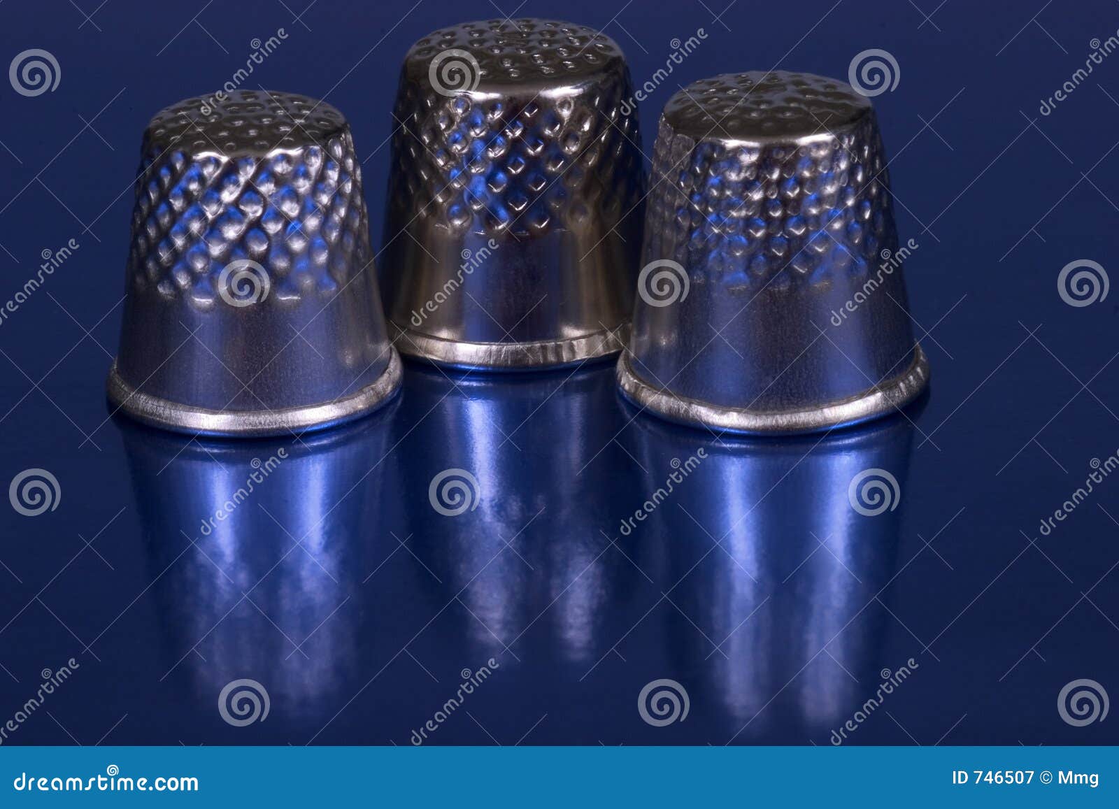 Thimbles stock image. Image of silvered, thimbleful, thimble - 746507
