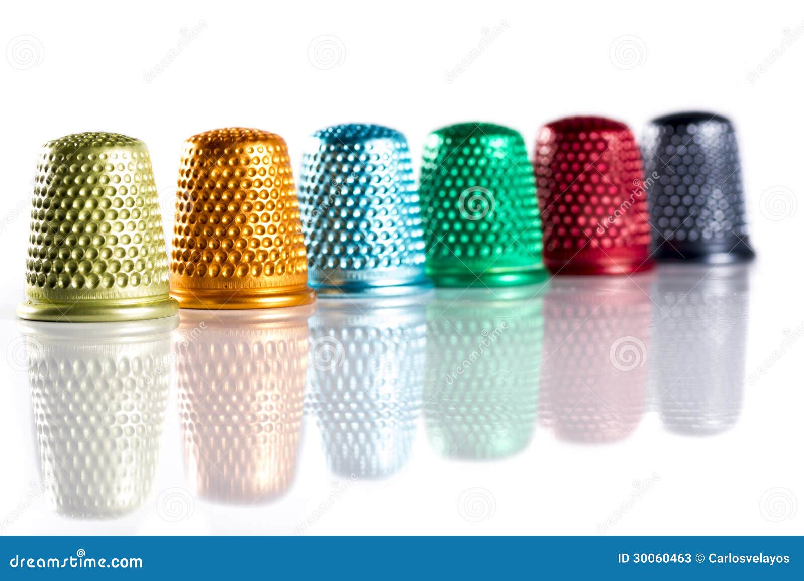 Colored Thimbles stock image. Image of crafts, handicraftsman - 30060463