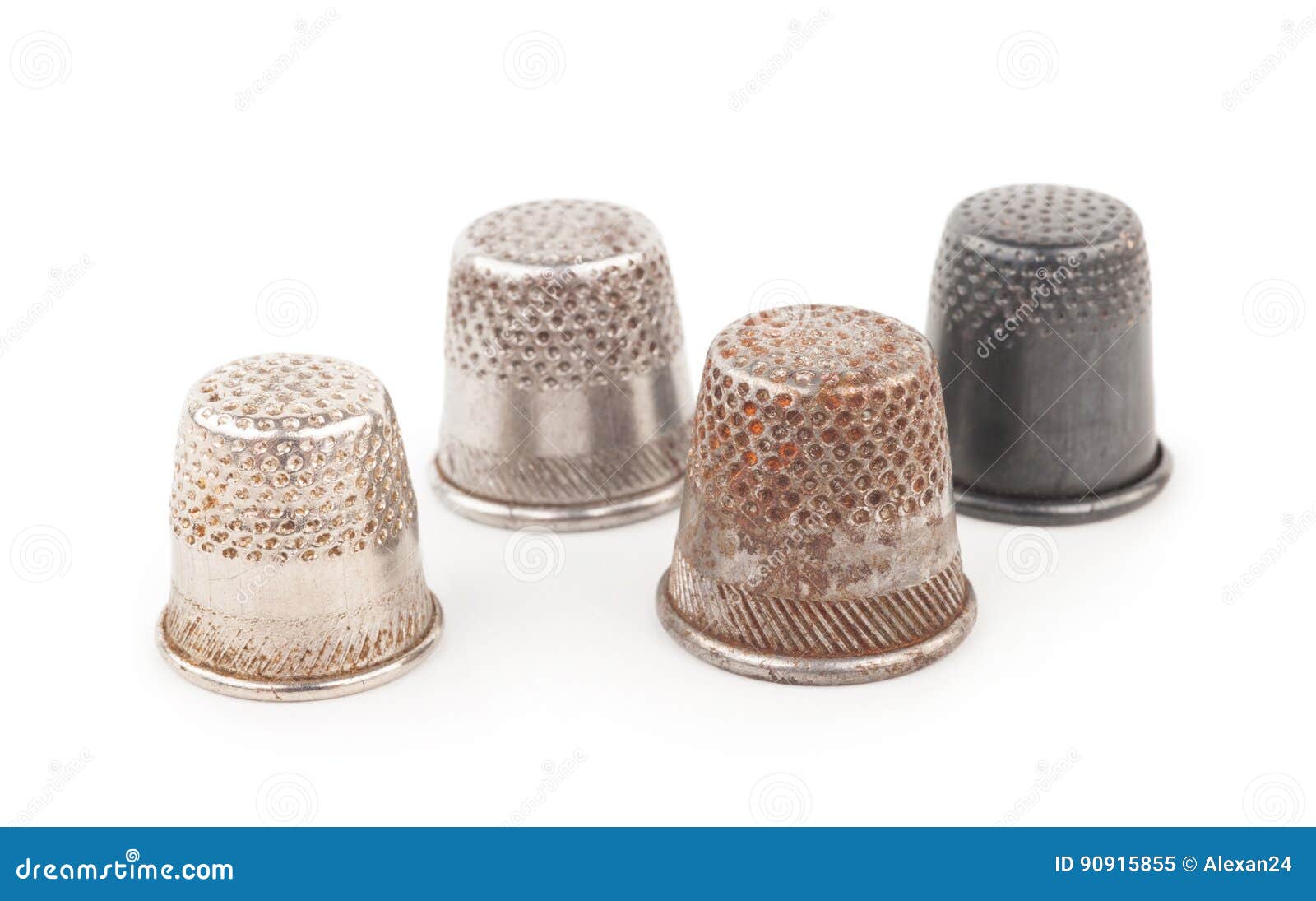Thimbles on a white stock image. Image of needle, iron - 90915855
