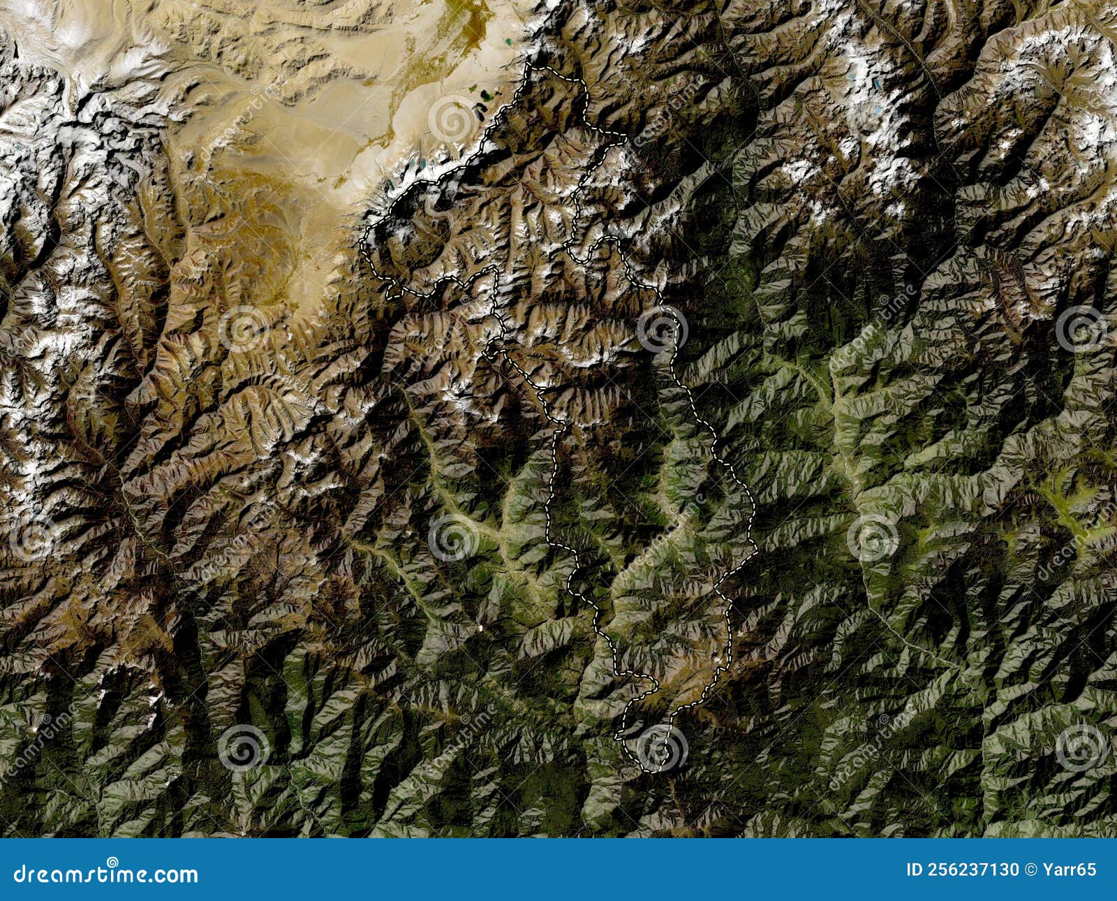 Thimphu, Bhutan. Low-res Satellite. No Legend Stock Illustration ...