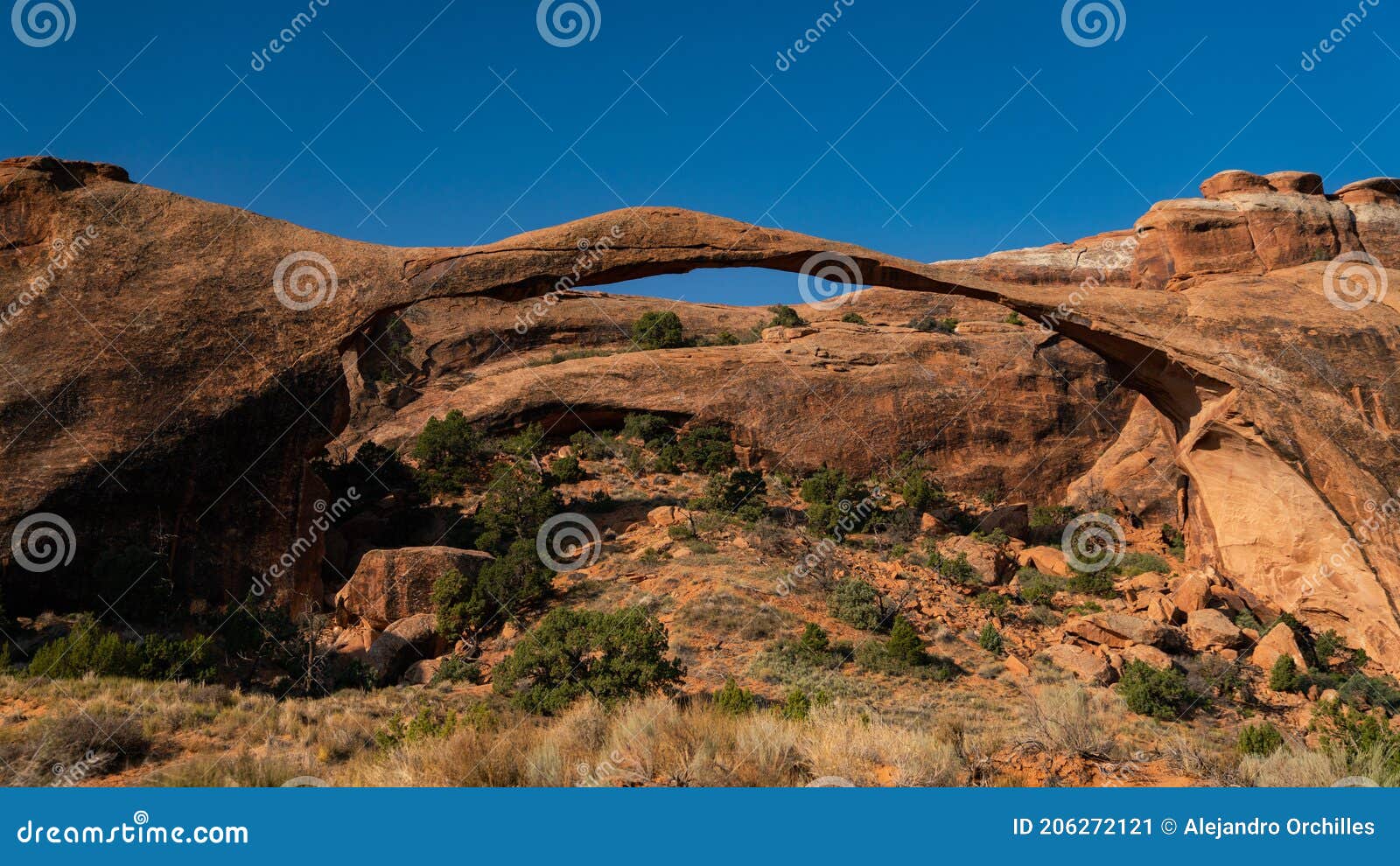 Thin Arch Formation in the Utah Desert Stock Image - Image of overlook ...