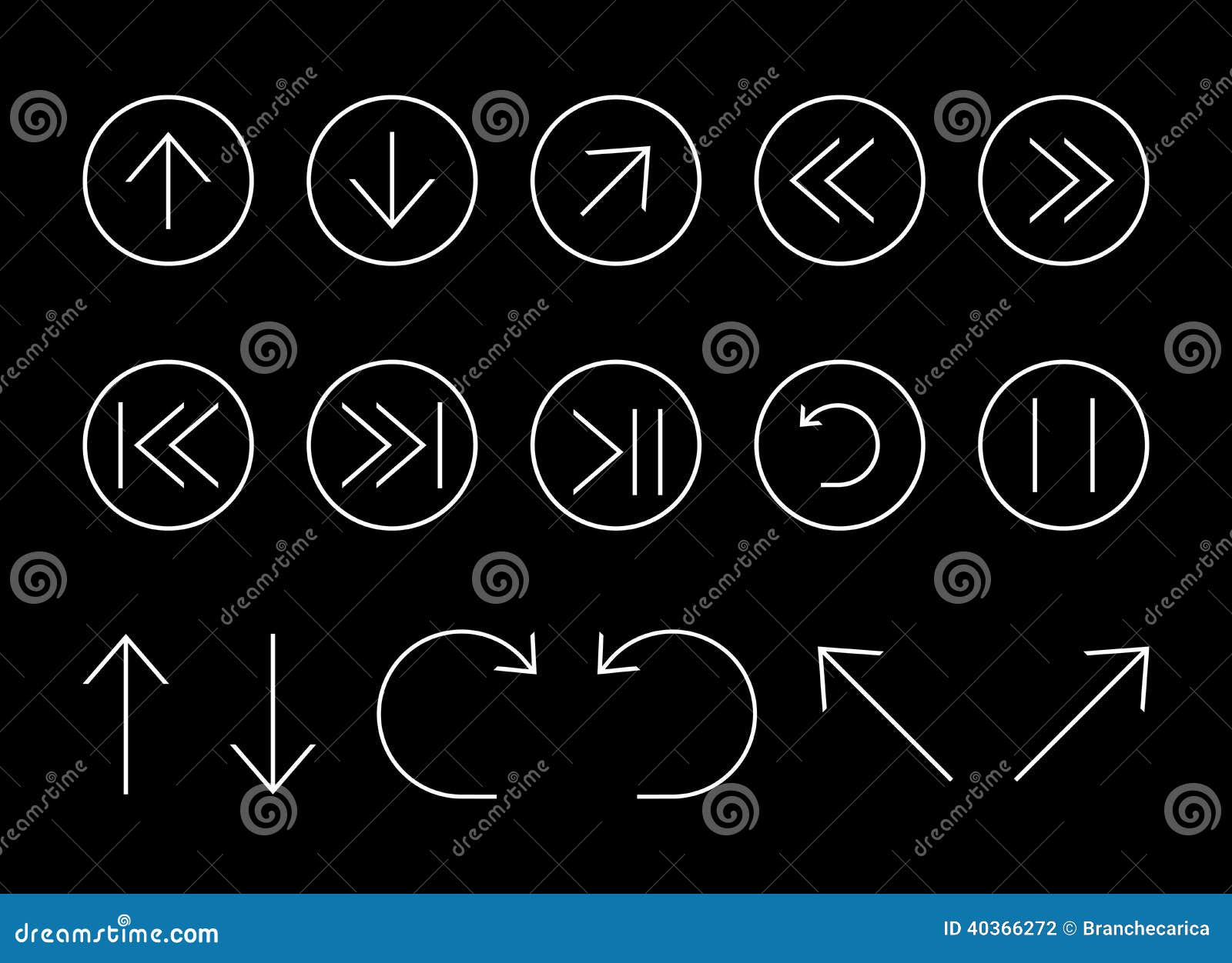 Thin arrow icons stock vector. Illustration of icons - 40366272