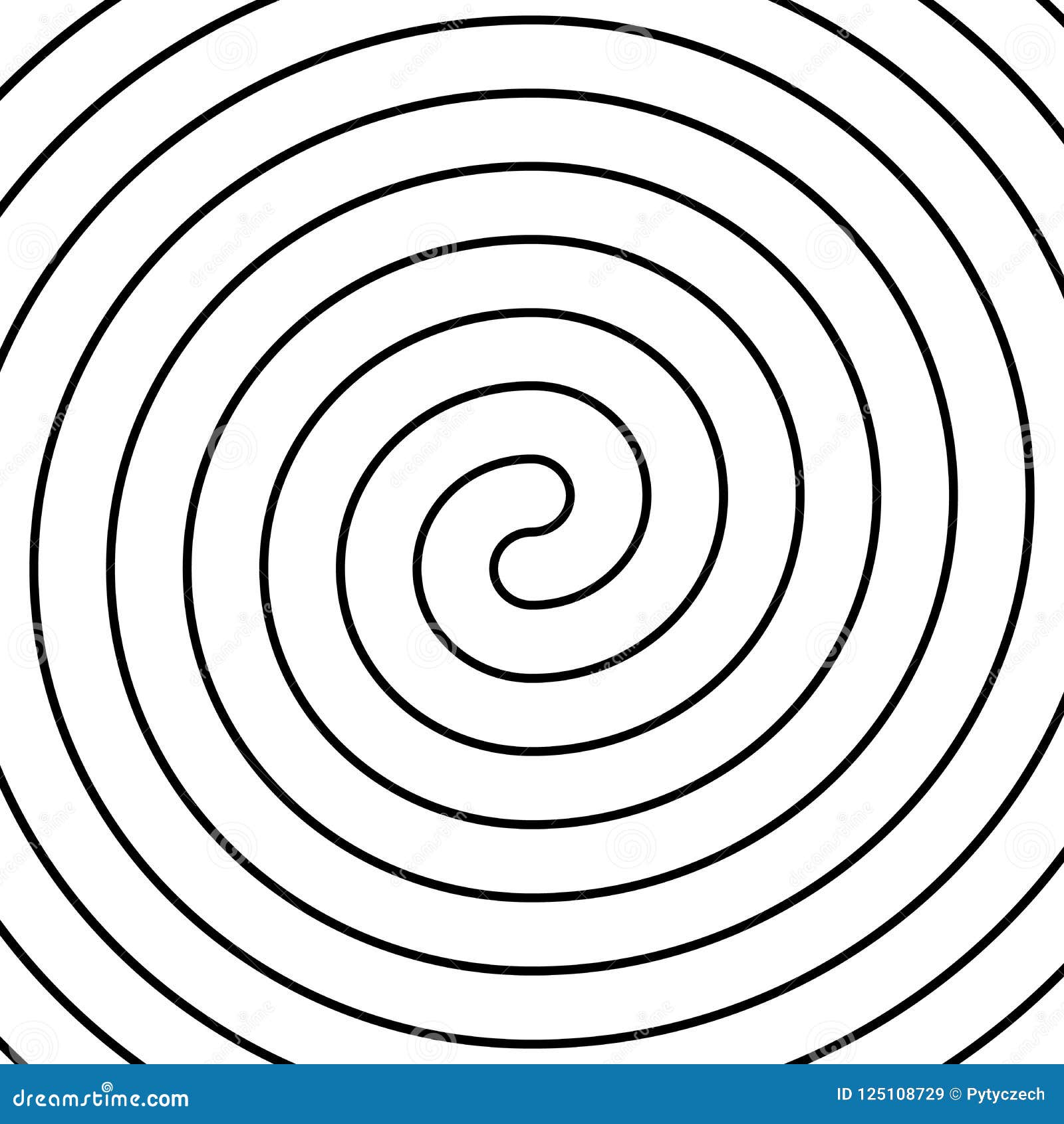 Thin Black Double Spiral Symbol. Simple Flat Vector Design Element ...