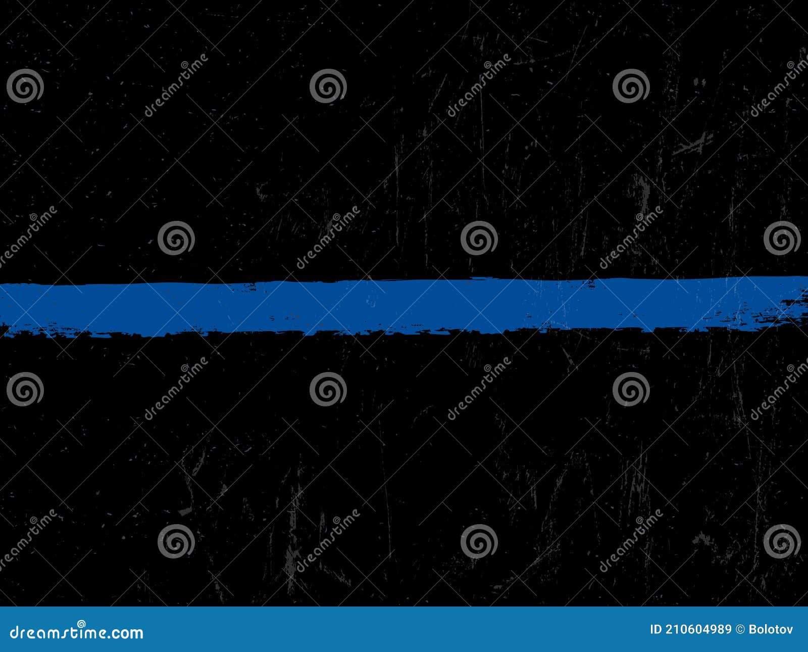 The Thin Blue Line. Police Symbol Stock Vector - Illustration of ...