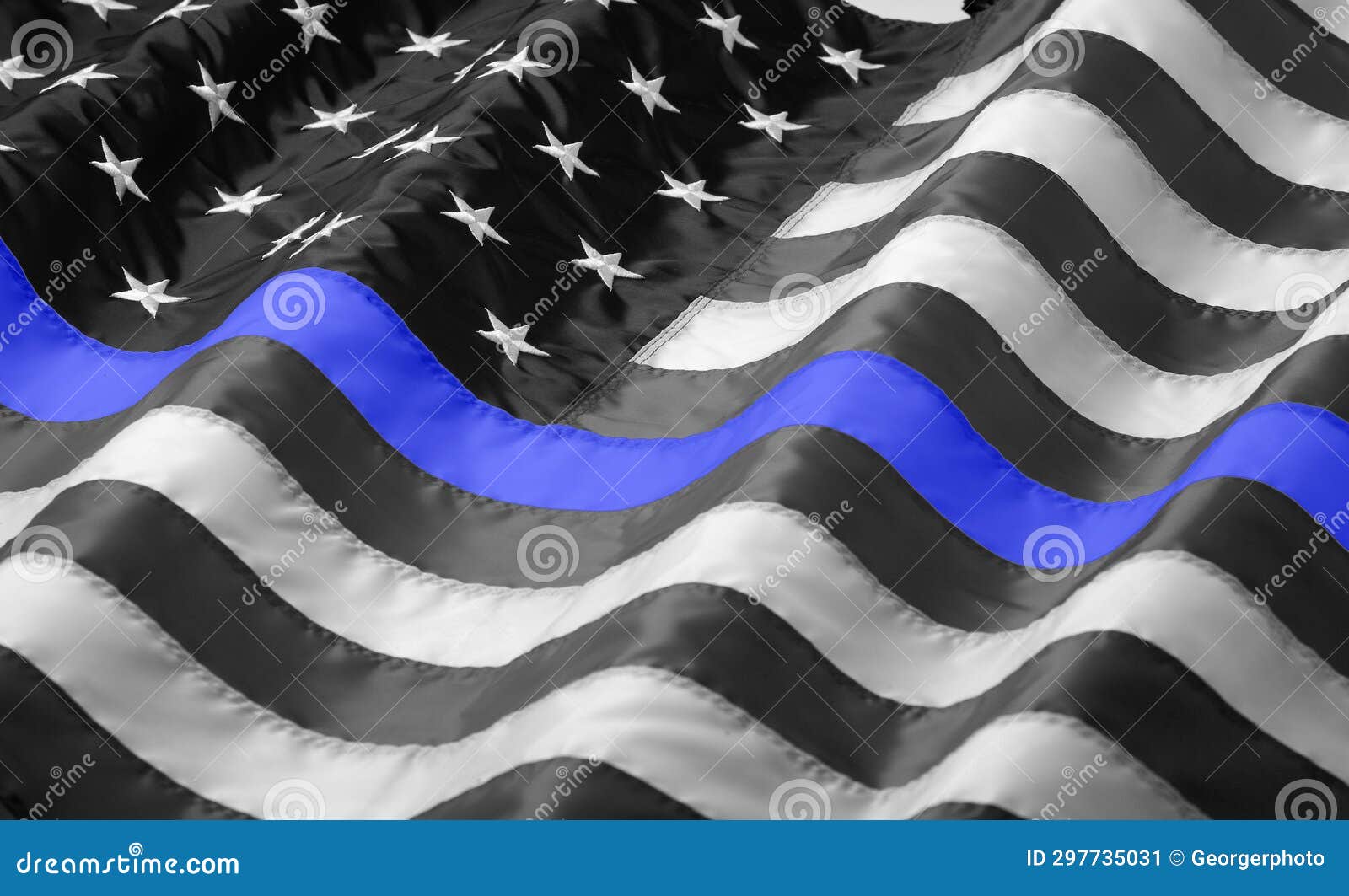 The thin Blue Line stock image. Image of blue, force - 297735031