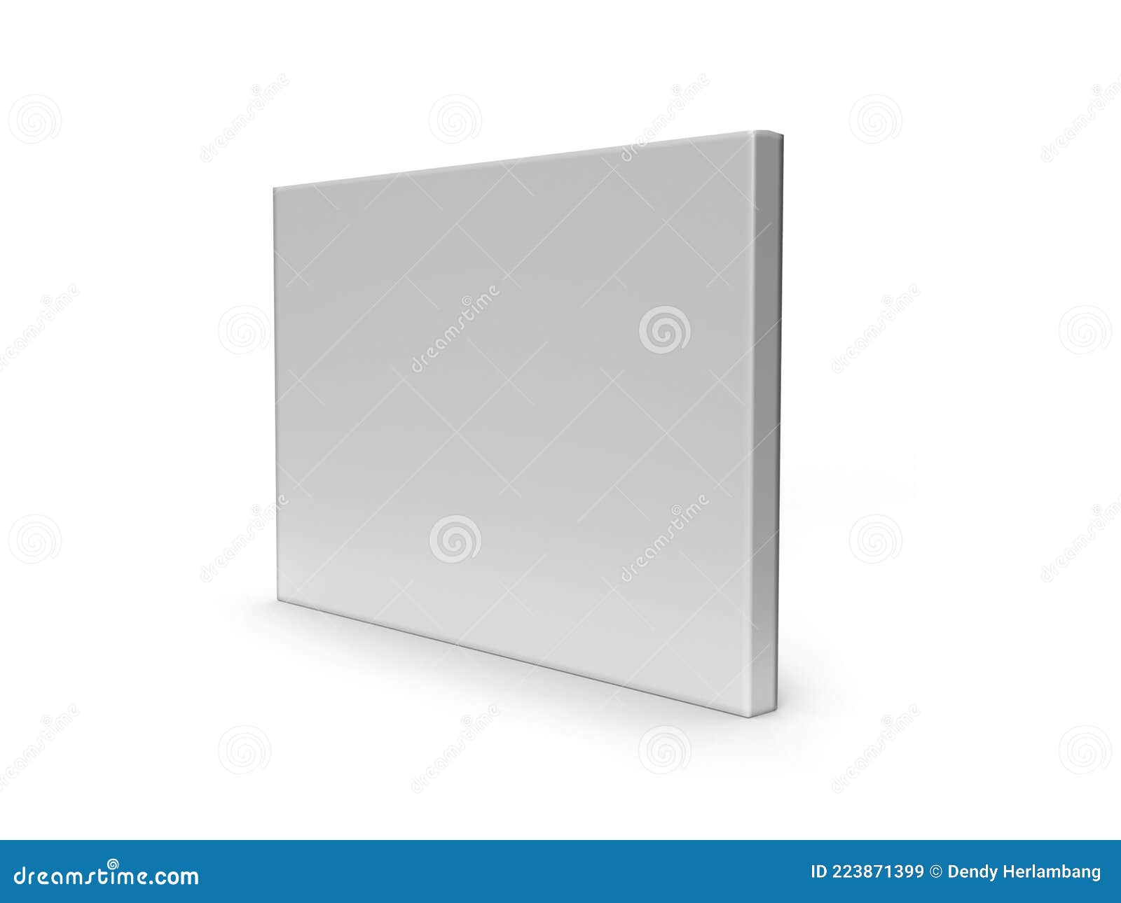 Thin A4 Box Packaging 3D Illustration Mockup Scene Stock Illustration ...