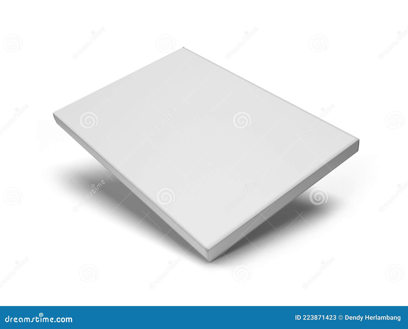 Thin A4 Box Packaging 3D Illustration Mockup Scene Stock Illustration ...