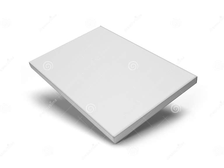 Thin A4 Box Packaging 3D Illustration Mockup Scene Stock Illustration ...