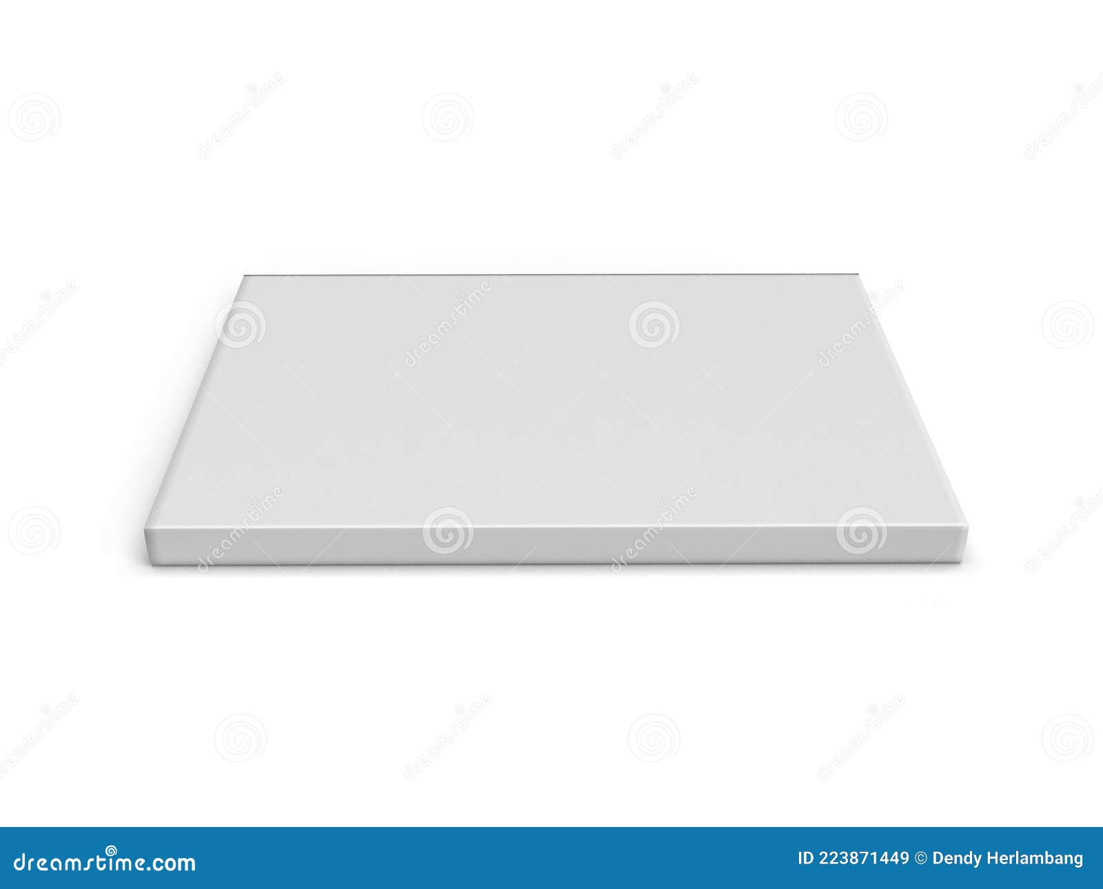 Thin A4 Box Packaging 3D Illustration Mockup Scene Stock Illustration ...