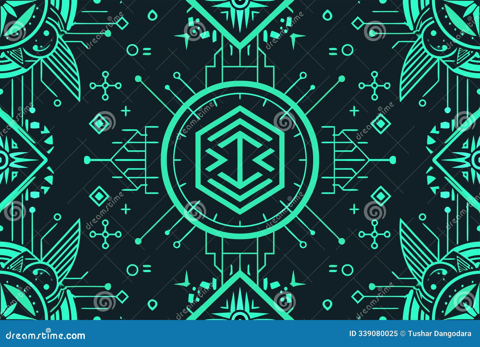 Thin Circuit Trace Lines on Technology Background. Abstract Digital ...