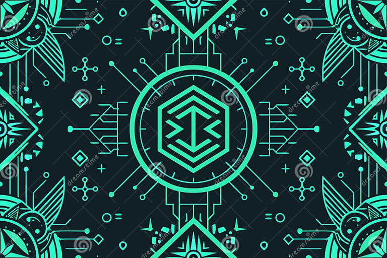 Thin Circuit Trace Lines on Technology Background. Abstract Digital ...