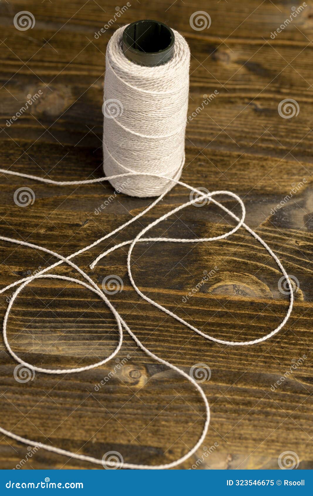 Thin Cotton Thread for Use in Cooking Stock Image - Image of rough ...