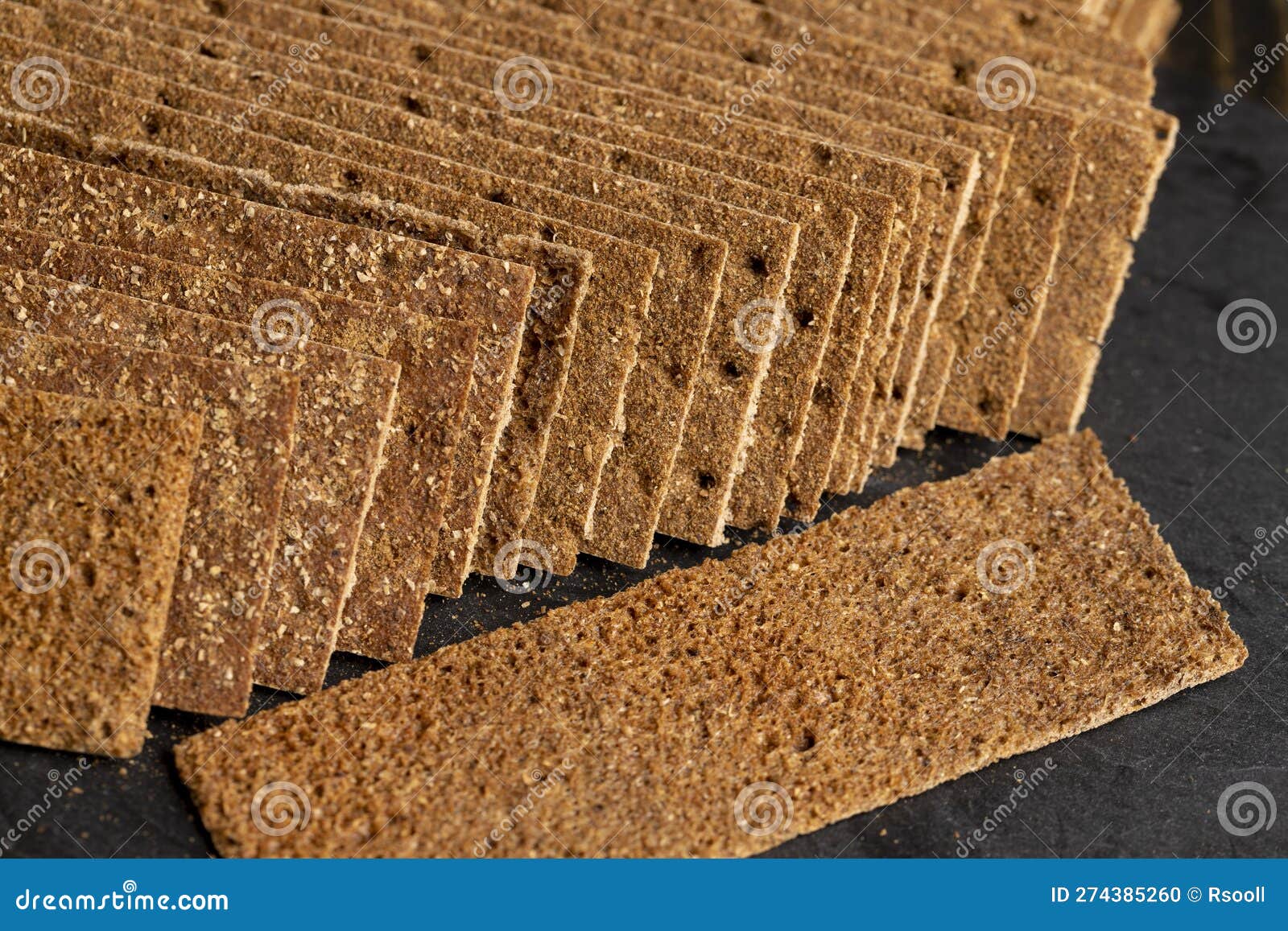Thin Crispy Rye Flour Bread with Bran Stock Photo - Image of crispbread ...