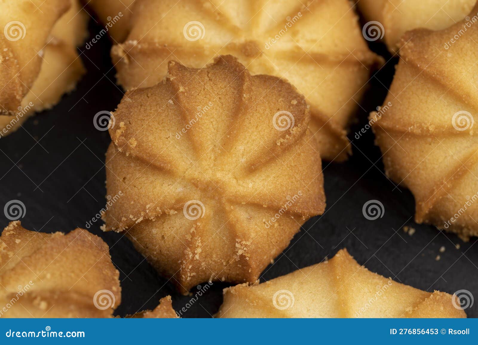 Thin and Crispy Shortbread Cookies on the Table Stock Image - Image of ...