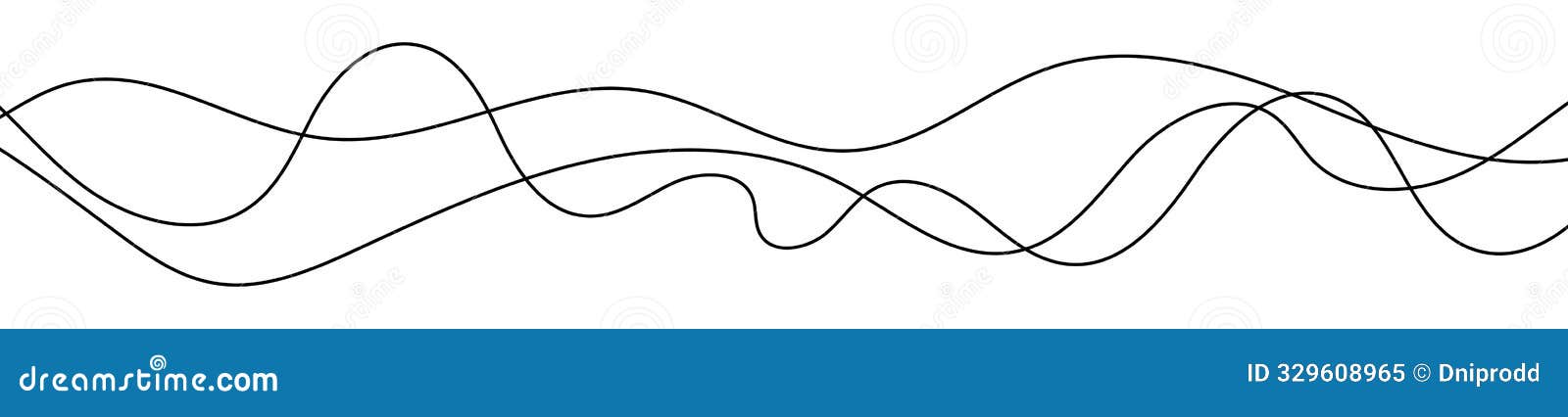 Thin curved wavy lines stock vector. Illustration of geometric - 329608965