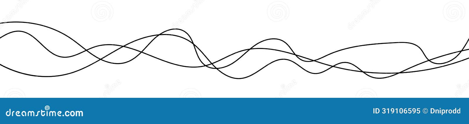 Thin curved wavy lines stock vector. Illustration of line - 319106595