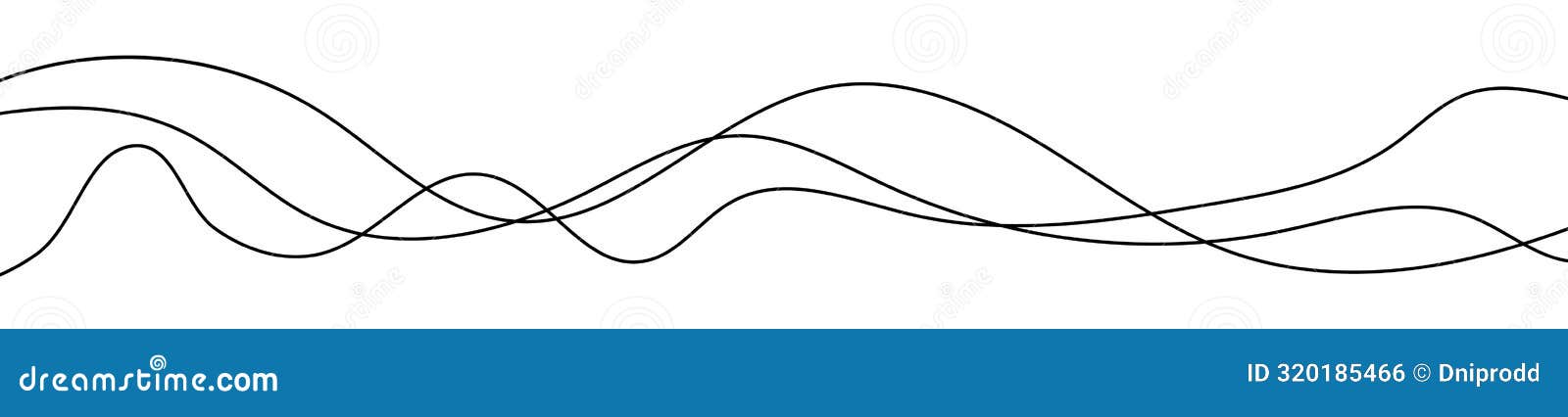 Thin curved wavy lines stock vector. Illustration of vector - 320185466