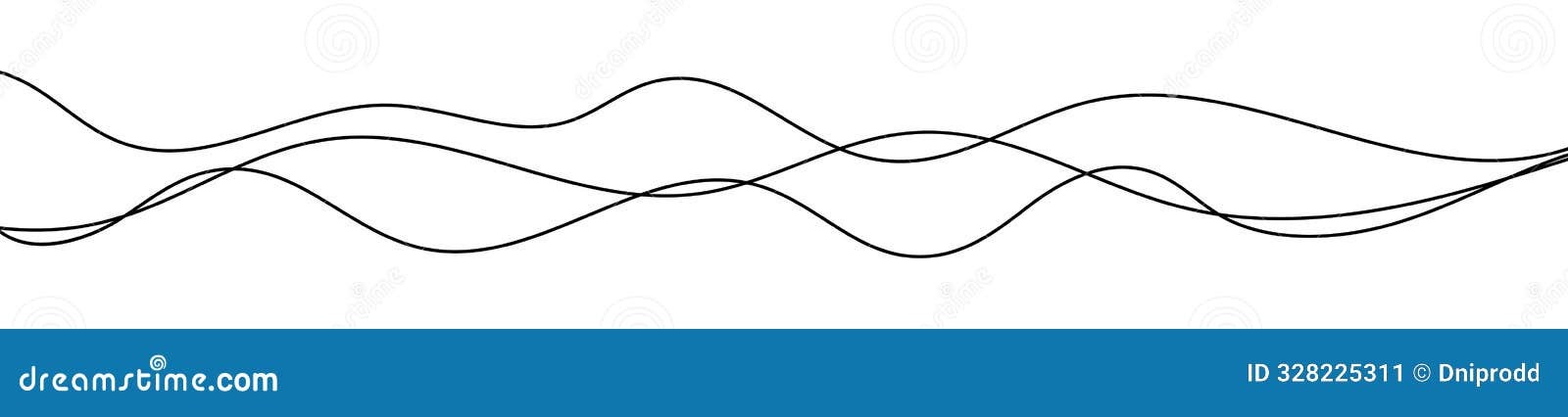 Thin curved wavy lines stock vector. Illustration of abstract - 328225311