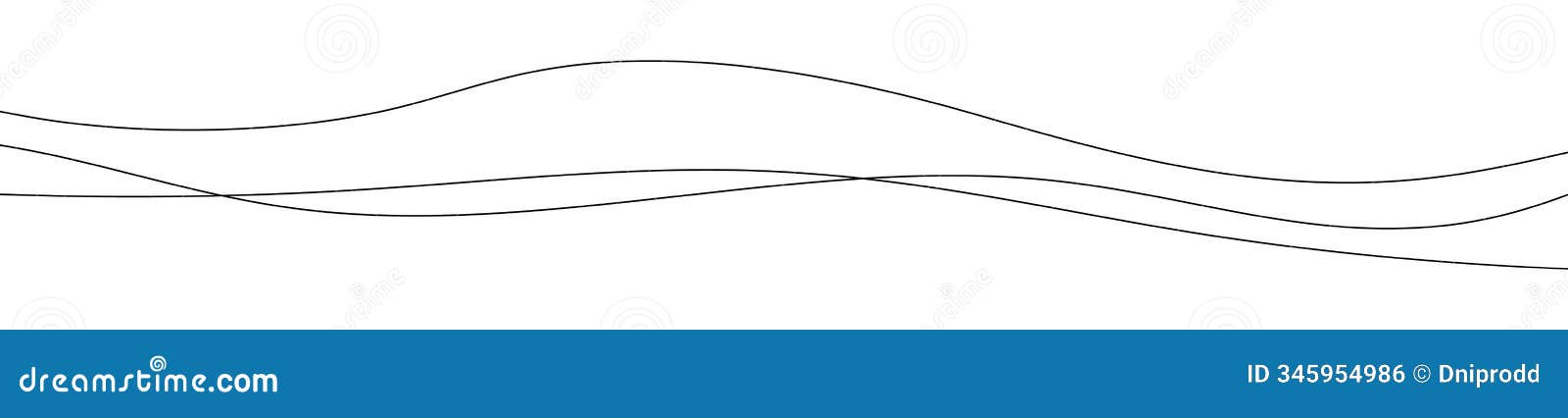 Thin curved wavy lines stock vector. Illustration of poster - 345954986