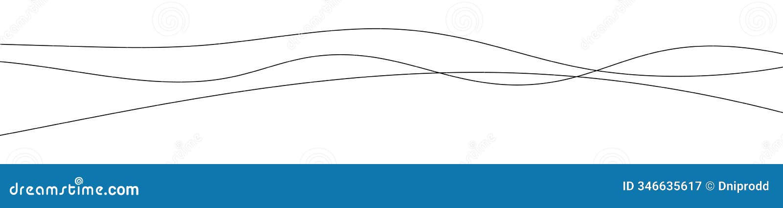 Thin curved wavy lines stock illustration. Illustration of serrated ...