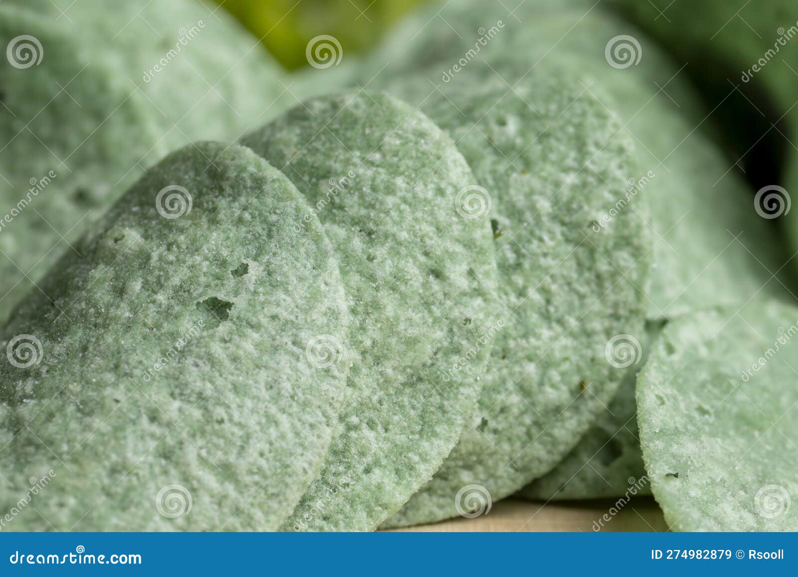 Thin and Delicious Green Potato Chips Stock Image - Image of fresh ...