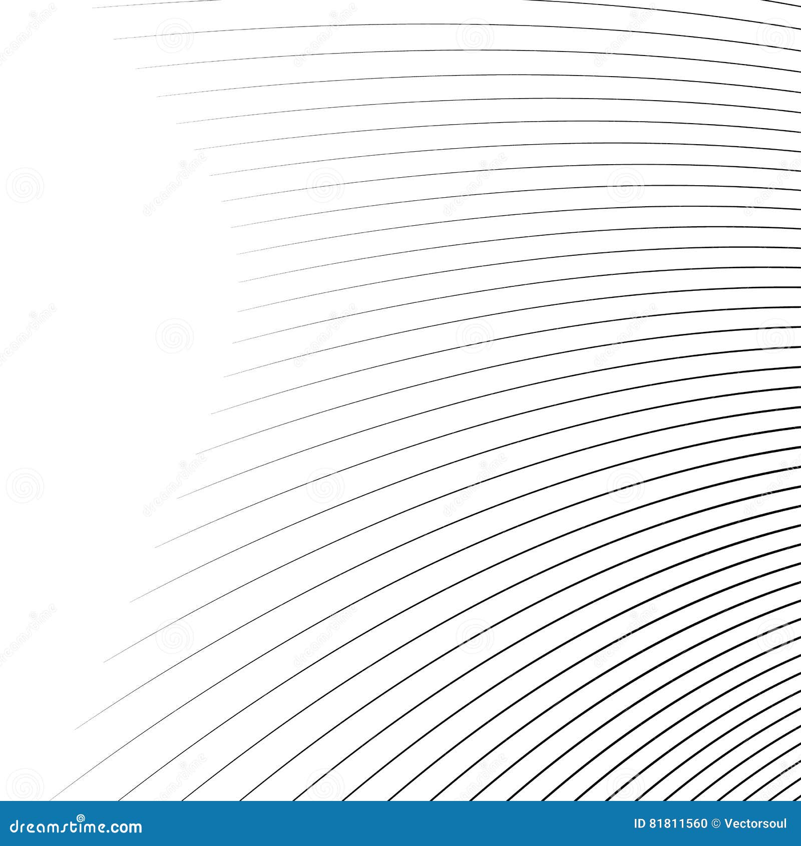 Thin Dynamic Curved Lines Monochrome Geometric Pattern Stock Vector ...