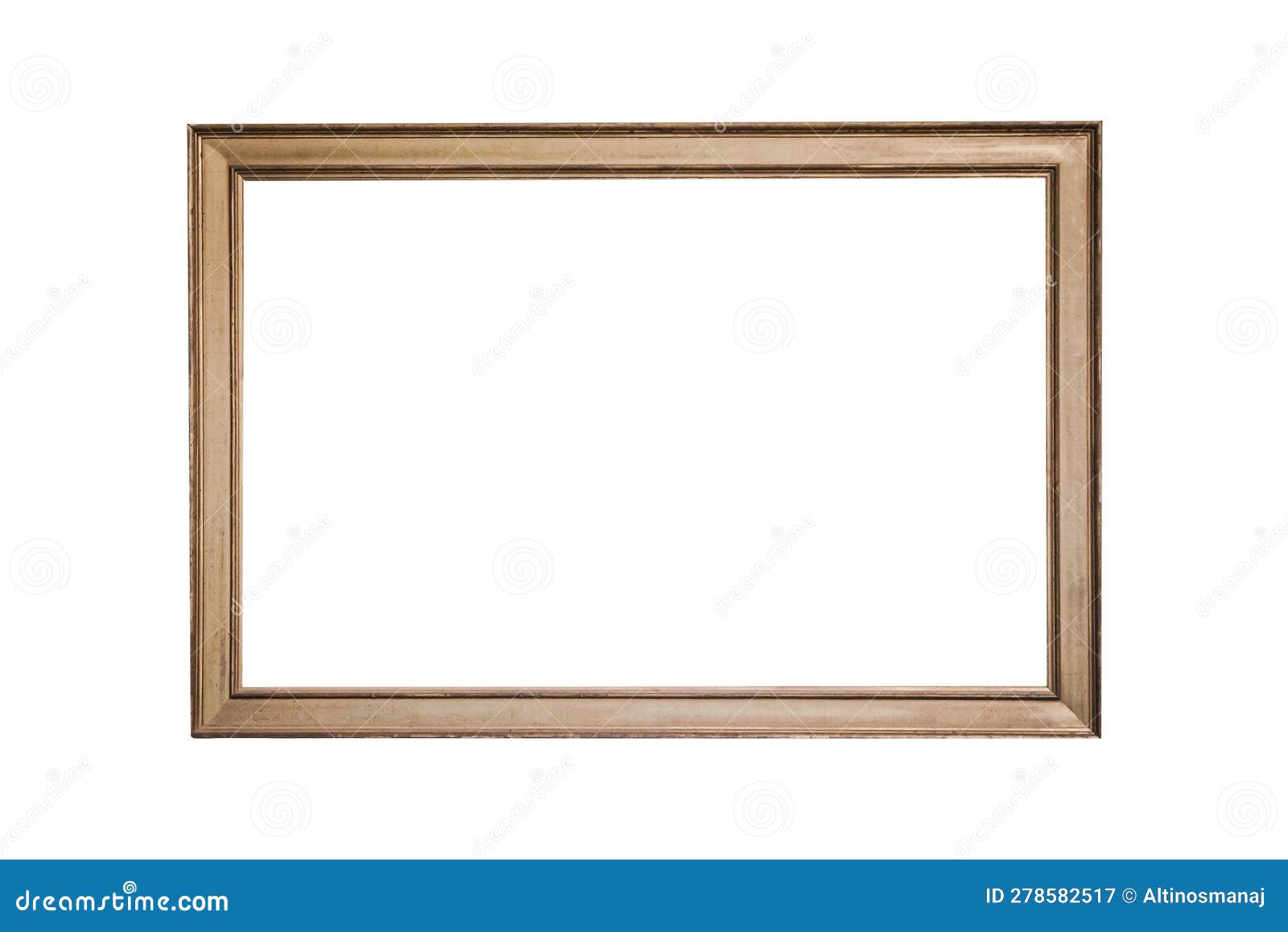 Thin Elegant Photo Frame Simple Minimalist Isolated Wood Plain Element ...