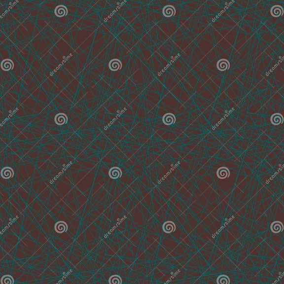 Thin Emerald Threads Entangle the Chocolate Surface. Vector Seamless Pattern for Print on Fabric ...
