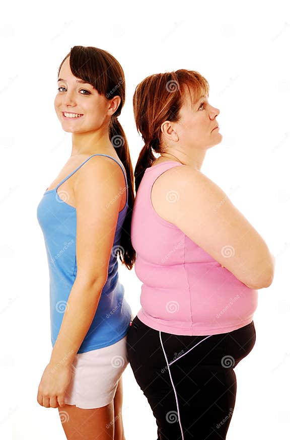 Thin and fat stock photo. Image of happy, caucasian, diversity - 13356568