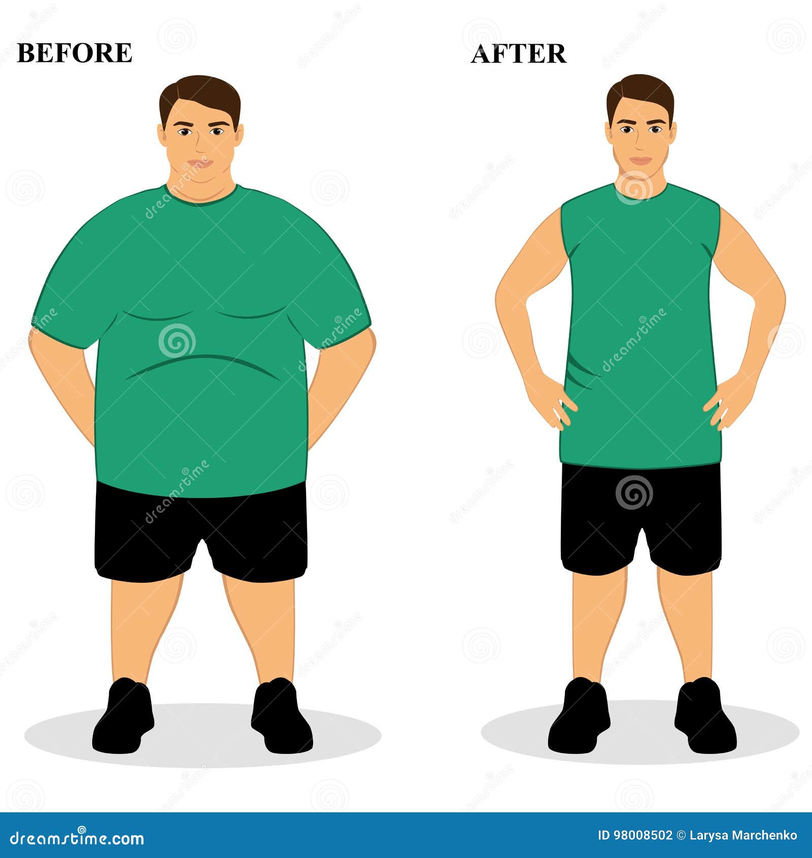 Thin and fat. stock vector. Illustration of meager, isolated - 98008502 Thin and fat. stock vector. Illustration of meager, isolated - 98008502