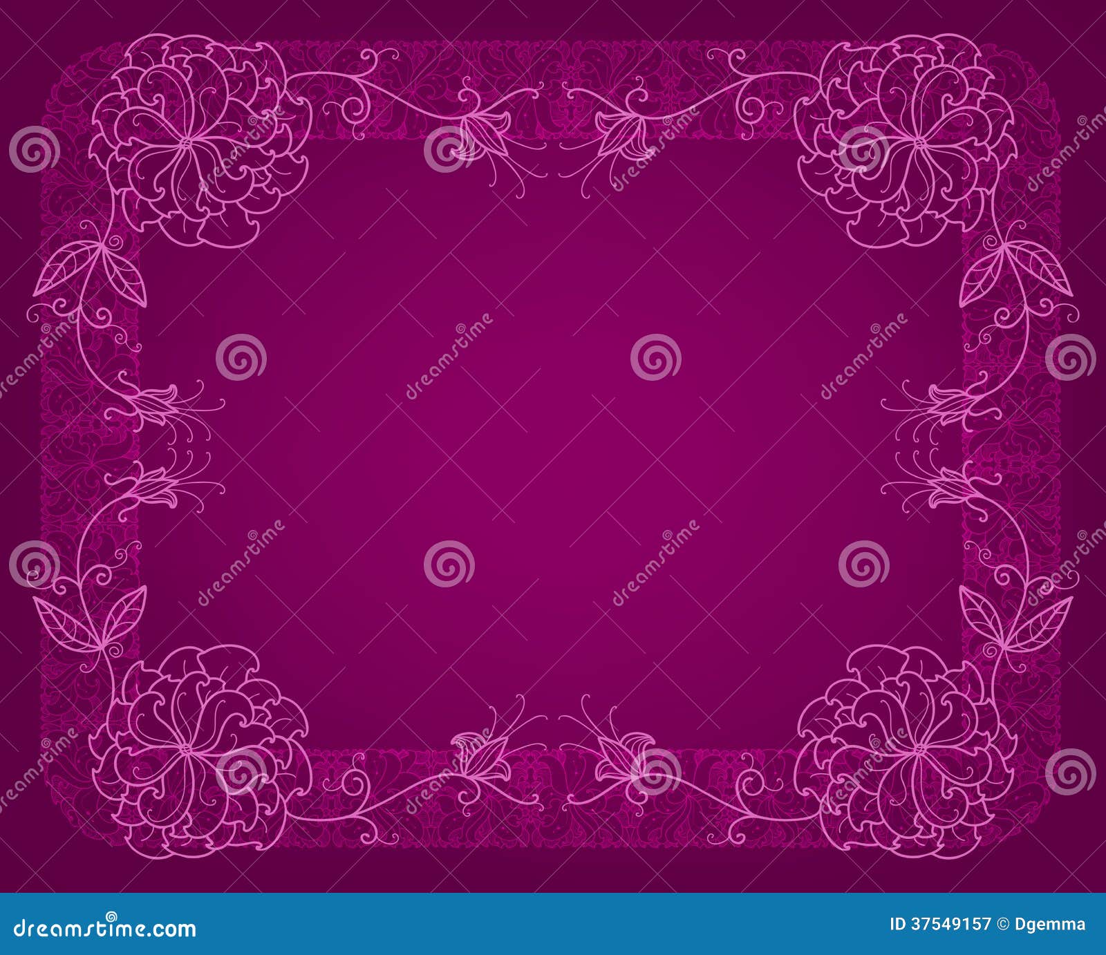 Thin floral frame stock vector. Illustration of abstract - 37549157