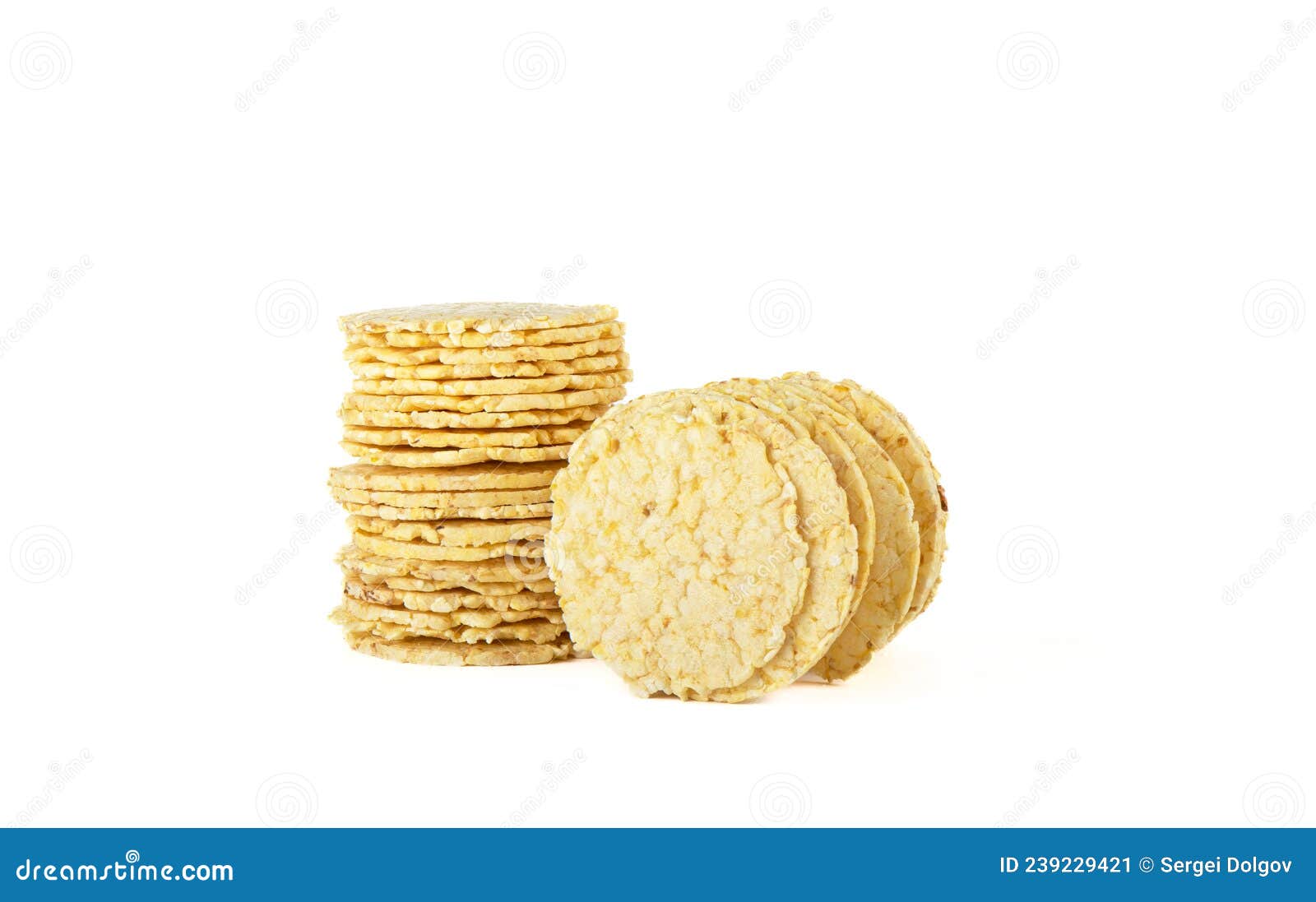 Thin Fluffy Cornbread Isolated on White Background. Stock Image - Image ...
