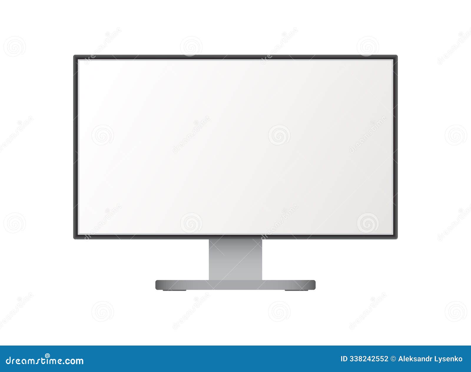Thin Frame Monitor Mock Up Icon in Flat Style. Computer Display Vector ...