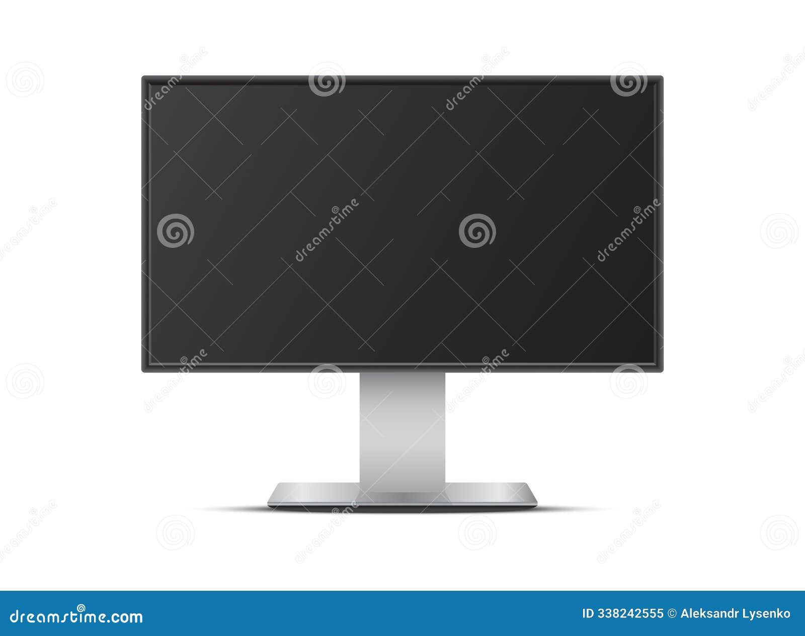 Thin Frame Monitor Mock Up Icon in Flat Style. Computer Display Vector ...