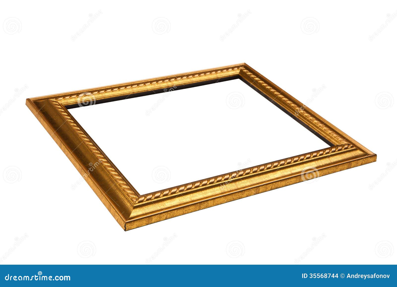 Thin Golden Frame with Blank Space. Low Angle View Stock Photo - Image ...