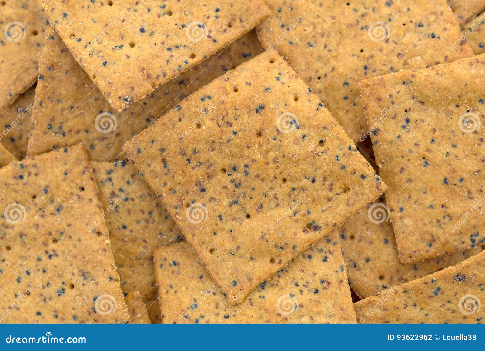 Thin Gourmet Snack Crackers Close View Stock Photo - Image of delicious ...