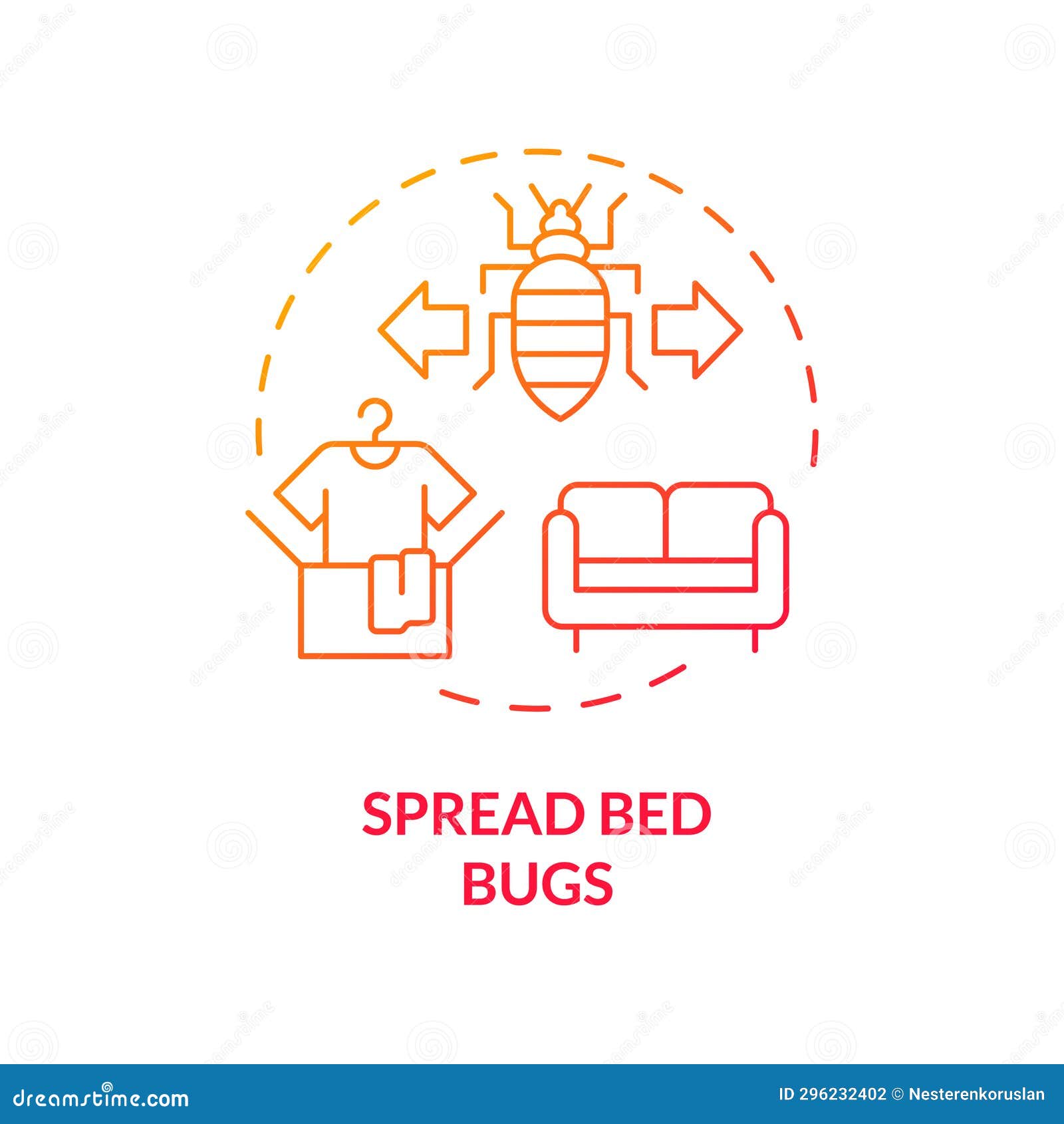 Thin Gradient Icon Spread Bed Bugs Concept Stock Illustration - Illustration of design, concept ...