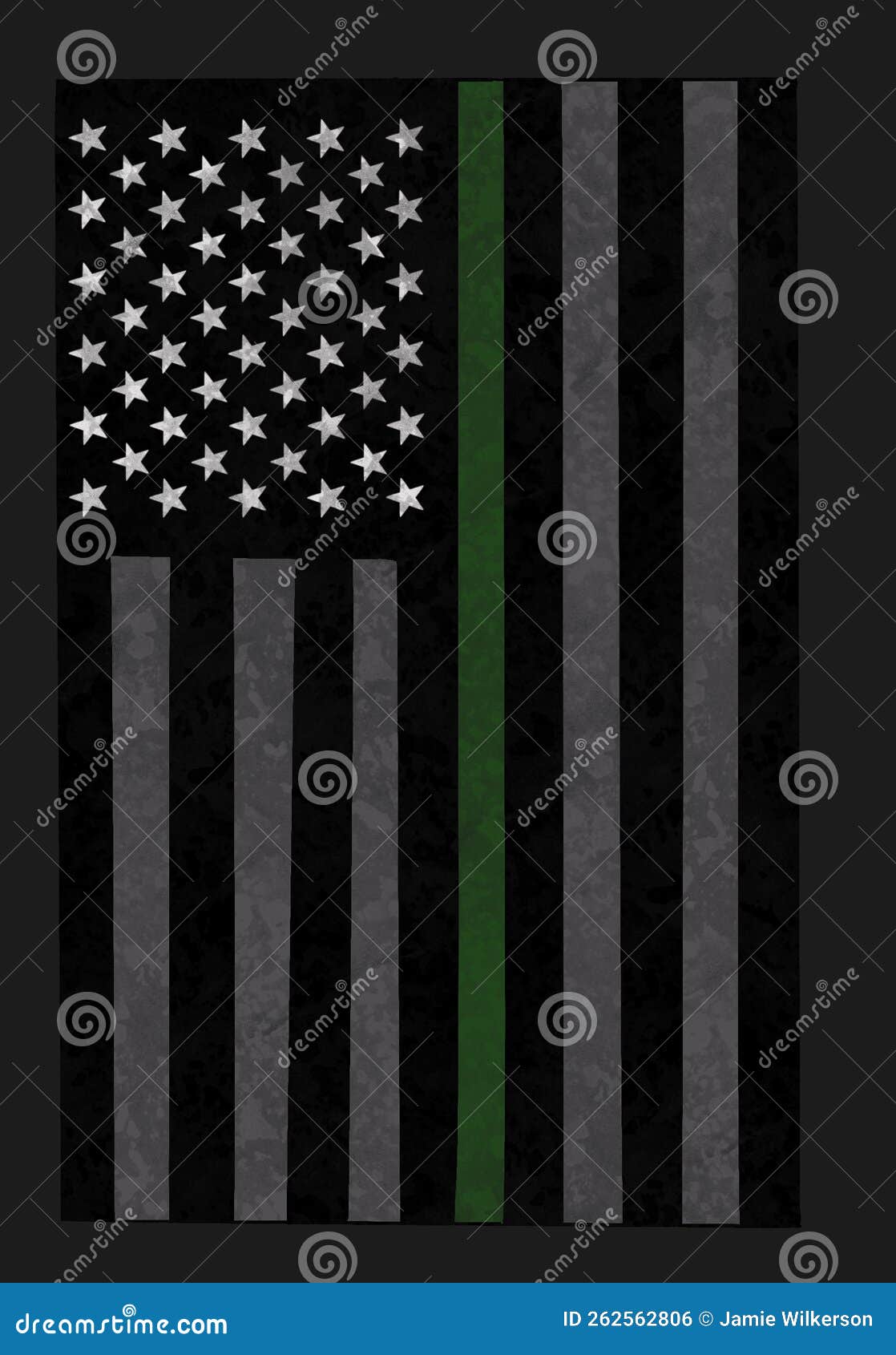 Thin Green line stock illustration. Illustration of armed - 262562806
