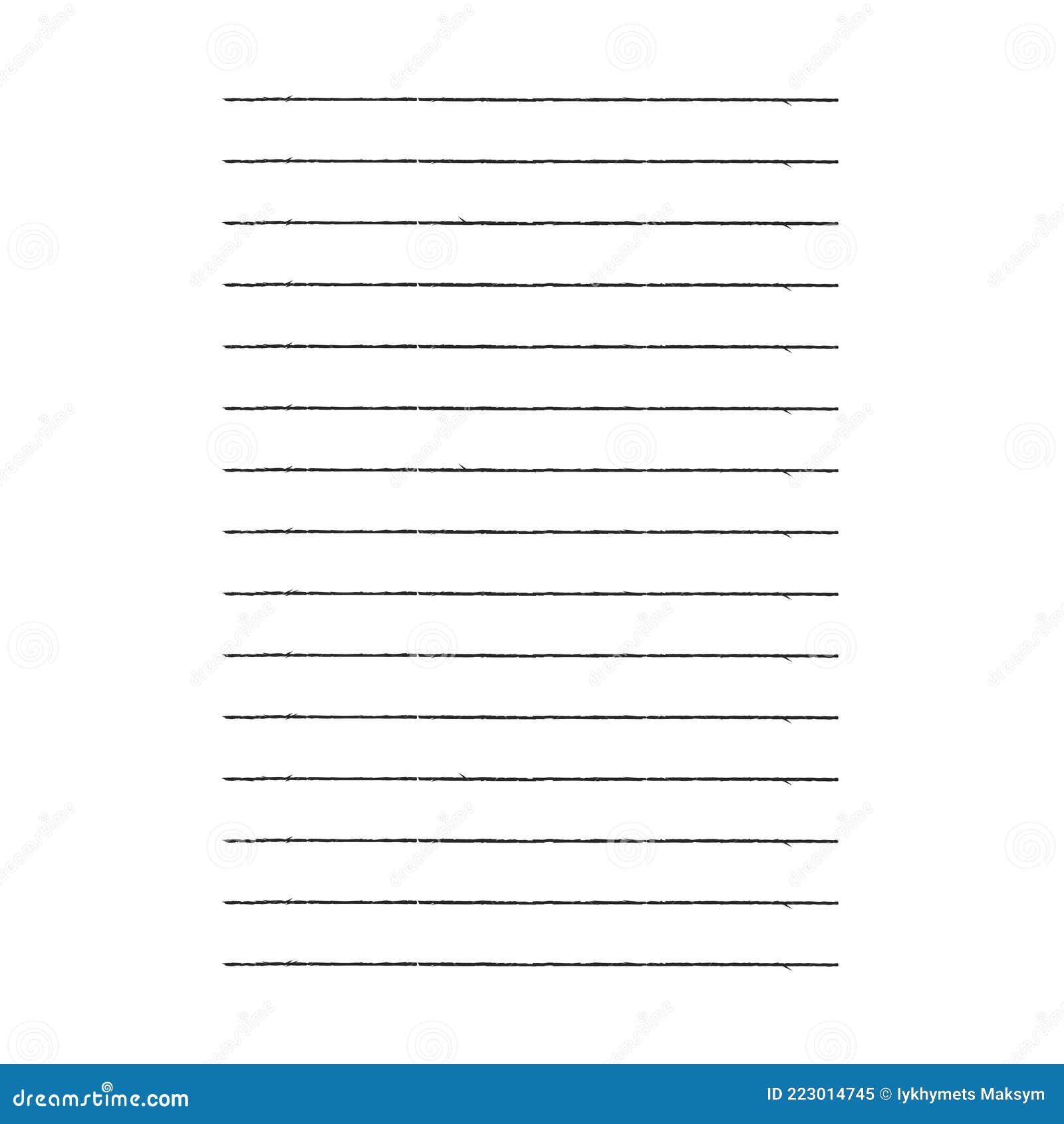 Thin Hand Drawn Vector Lines. Set of Black Strokes. Ink Brush Drawing ...